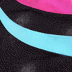 TFJH E Sparkle Leotard for Girls Gymnastics Athletic Dancing Clothes 138 Black 110