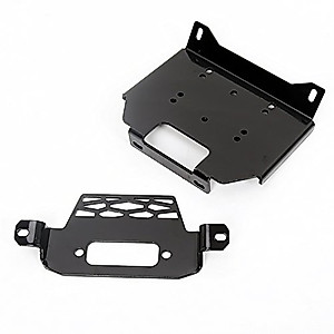 ECOTRIC Winch Mount Plate Bracket Kit Compatible with 2014-2019 Polaris RZR 900 1000 Turbo General Model