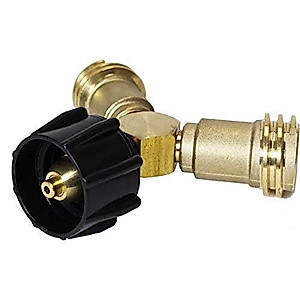 Gas ONE Propane Y-Splitter Tee Solid Brass with 1-Male QCC and 2-Female QCC for BBQ Grill, Heater, Propane appliances
