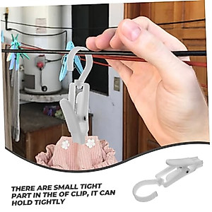 GETAJGHSD 20pcs Towel Clip Kitchen Office Hook Clip with Hooks Drying Hook Simple Laundry Hanger Clip Laundry Clips for Drying Clips Laundry Hooks Clothes Hangers Hooks Clip Plastic White