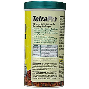 TetraPro Tropical Crisps 6.70 Ounces, Fish Food, Advanced Clear Water Formula