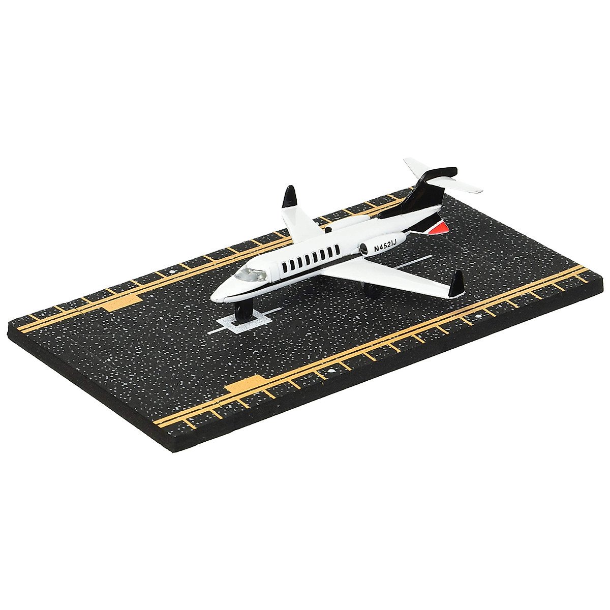 Hot Wings Planes Private Jet with Connectible Runway,White & Black
