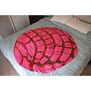 Concha Blanket | Pan Dulce Throw Blanket (Pink Concha Round Blanket)