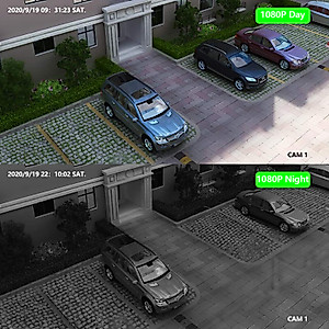 Alrolink 4CH Wireless Solar Security Camera System 1080p, Night Vision, 2-Way Audio, PIR Motion Sensor, Indoor/Outdoor Surveillance with 4 Battery Cameras and Solar Panels, APP Remote Access