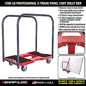 SNAP-LOC 1200 LB Professional E-Track Panel CART Dolly RED