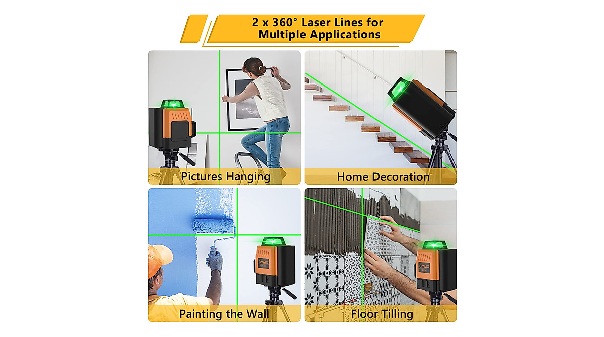 OMMO 8-Line Laser Level: Precision & Self-Leveling Tool