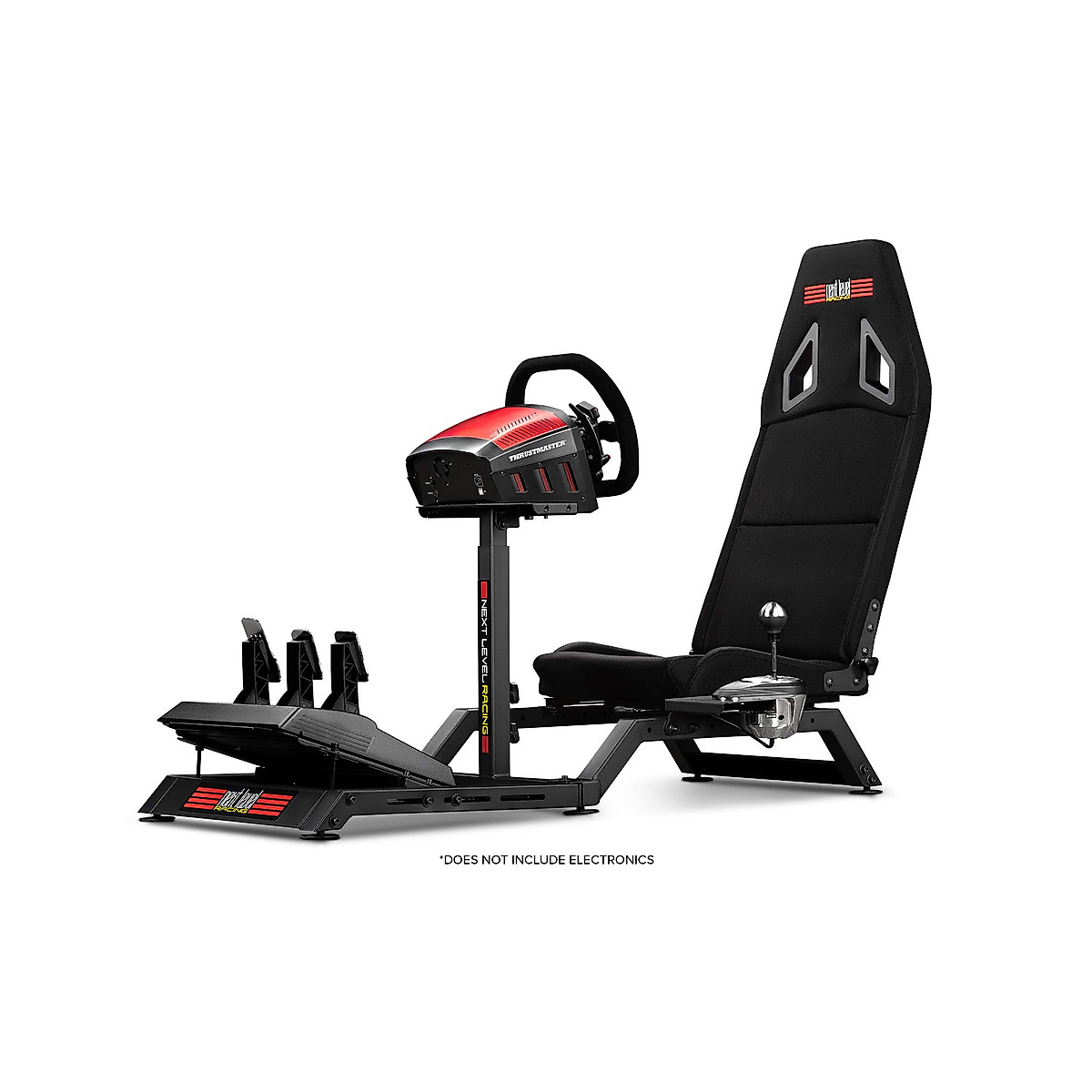 Next Level Racing Challenger Simulator Cockpit (NLR-S016) and Monitor Stand for Challenger Simulator Cockpit (NLR-A015) Bundle