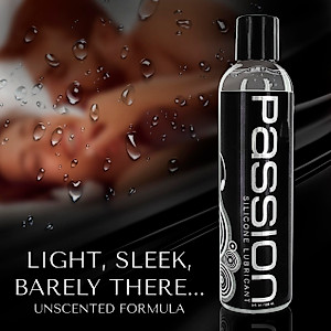 Passion Premium Silicone Lubricant, 2 Fl Oz - Long-Lasting, Non-Sticky Formula, Made in USA, Smooth Application for Comfort