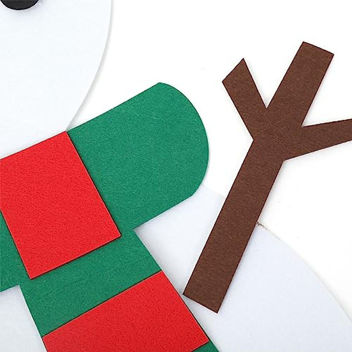 MECUTP DIY Felt Christmas Snowman Game Set, Wall Hanging Xmas Gifts with 38 Detachable Ornaments for Christmas Decorations, 50 * 100 cm