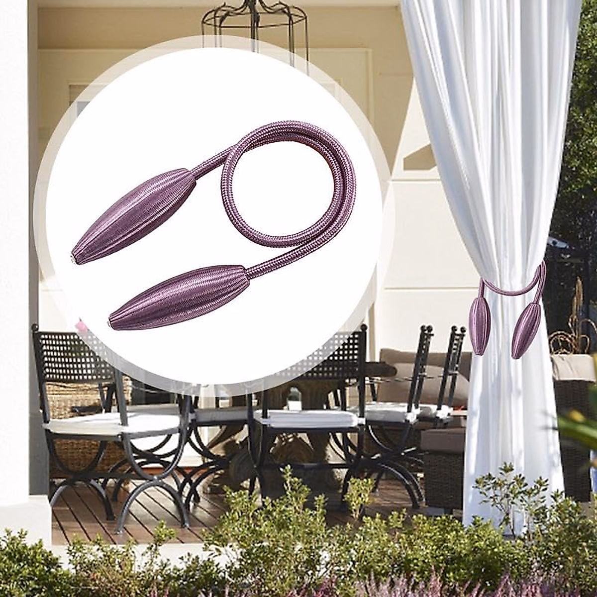 Magnetic Curtain Tiebacks Curtain Pull Backs Curtain Ties Window Curtain Tie Backs with Hooks for Home Bedroom Curtain