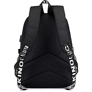 ZELONI Wednesday Backpack Laptop School Bag Bookbag (Black 6)