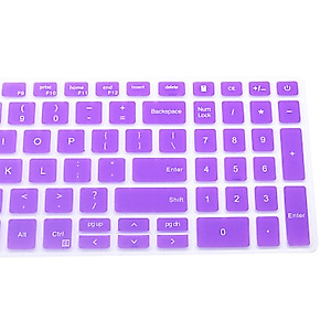 Keyboard Skin Compatible for Dell inspiron 15 3501 3502 3505 5502 5505 5508 5509 5584 5593 5594 5598, inspiron 15 7000 7501 7506 7591, inspiron 17 7706 7790 7791, Dell Latitude 3500 3510 15.6" (Purple