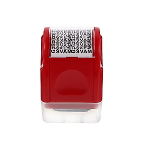 Tofficu 1pc Confidentiality Seal Postage Stamps Anti Stamp Personal Information Stamp Address Blocker Stamp Paid Stamp Identity Guard Stamp Guard Your Roller Plastic Letter Opener Red