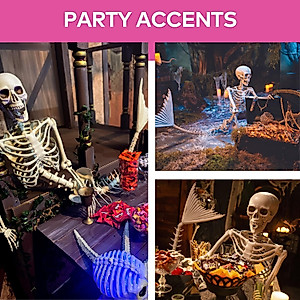 Fun Express 73", 6 Ft, Life Size Original Mermaid Skeleton decor Halloween Decoration, Plastic, Posable, Outdoor and Indoor Use, Halloween and Mystical Decor