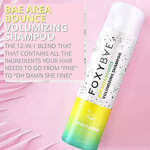 FoxyBae Bae Area Bounce Volumizing Shampoo | 12-in-1 Blend Hair Growth Shampoo for Volume, Shine, Anti-Frizz with Biotin, Argan Oil, Shea Butter | Sulfate-Free, Paraben-Free, Cruelty-Free (10 Fl OZ)