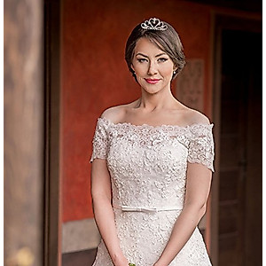 Lovelyshop Mini Heart Rhinestone Tiara for Wedding Bride Prom Birthday Pegeant Prinecess Party-1 Pack