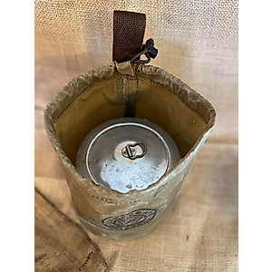 4QT Bushcraft Cookware Bag | Waxed Canvas Bush Pot Bag | Camp Kettle Bag | Outdoor Cooking Kit | Coffee Pot Bag | Foragers Belt Bag (2QT Bushpot Bag)