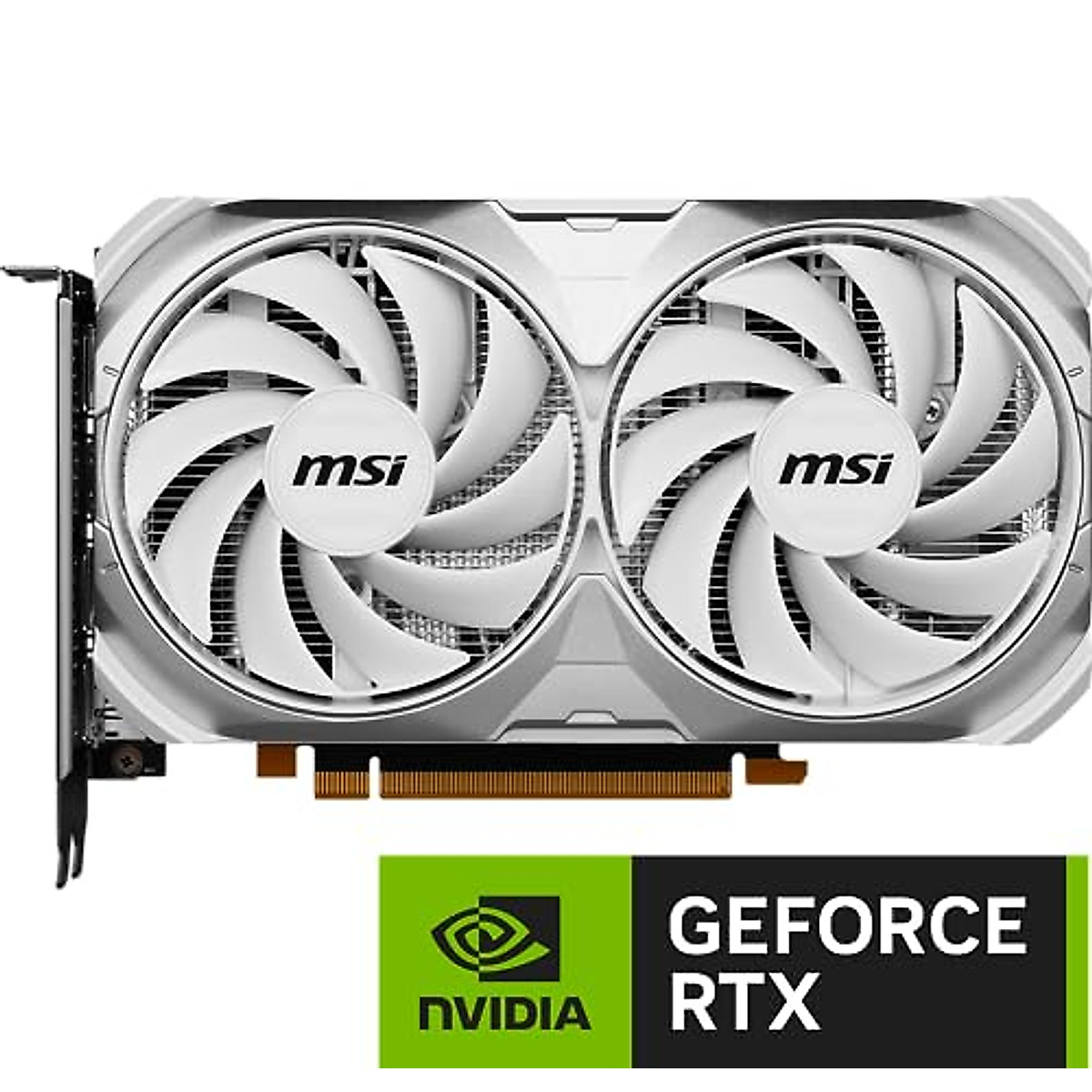 MSI Gaming GeForce RTX 4060 8GB GDRR6 Extreme Clock: 2505 MHz 128-Bit HDMI/DP Nvlink TORX Fan 4.0 Ada Lovelace Architecture Graphics Card (RTX 4060 Ventus 2X White 8G OC)