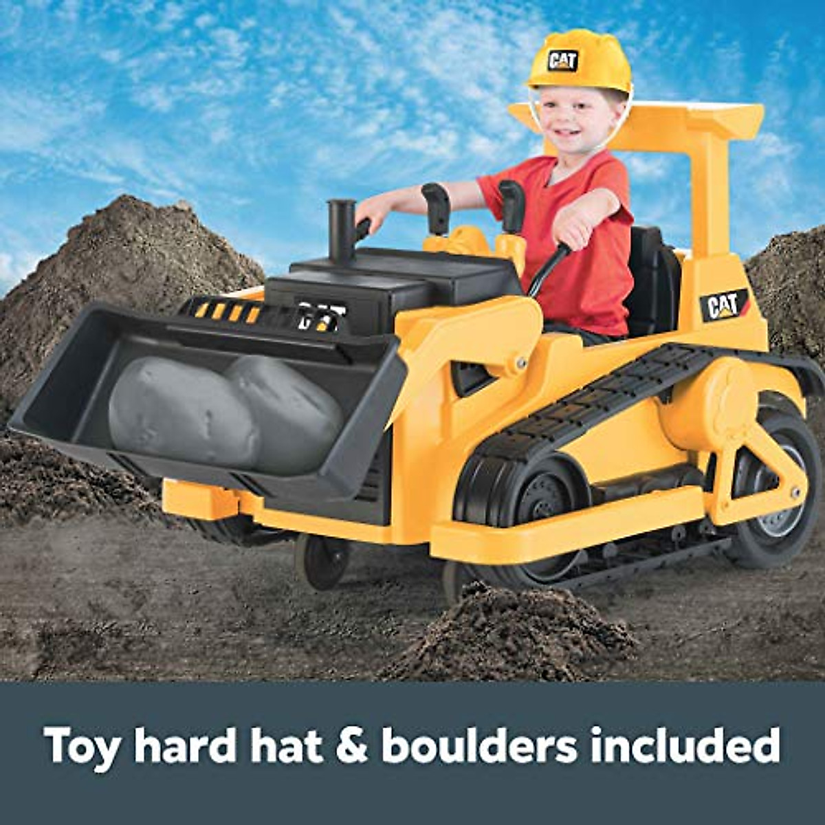 Kid Trax Caterpillar D9 Bulldozer Toddler Ride On Toy, 12 Volt Battery, 3-5 Years, Max Weight of 55 lbs, Single Rider,KT1136