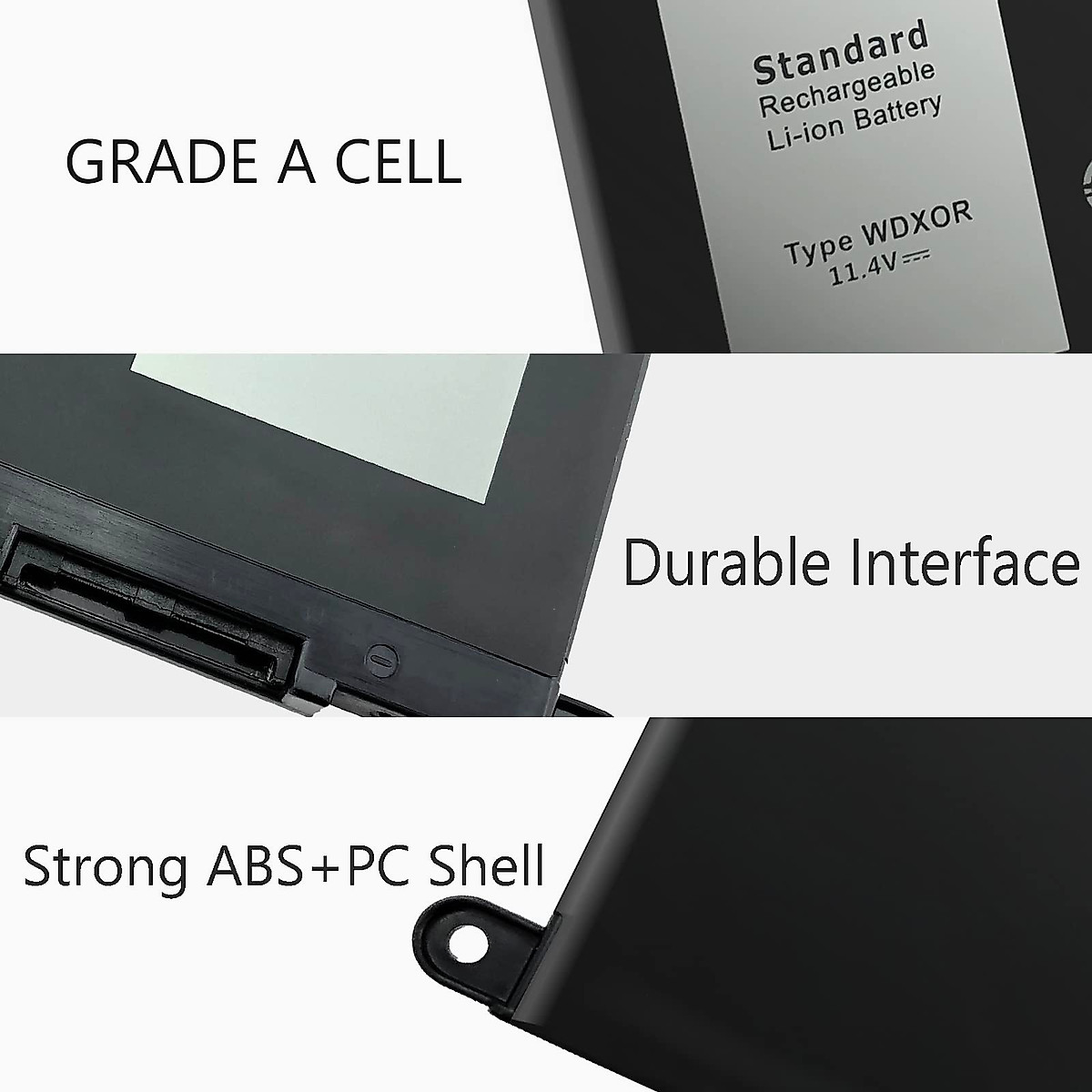 NATNO WDX0R Laptop Battery for Dell Inspiron 13-5000 15-5000 15-7000 17-5000 Series 7378 7368 5368 5378 5379 7560 7569 7570 7579 5565 5567 5568 5578 5767 5765 [42Wh 11.4V 4Cell]