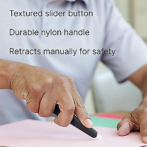 Slice Slim Pen Cutter, 1 Pack, Manual Blade Stays in Position
