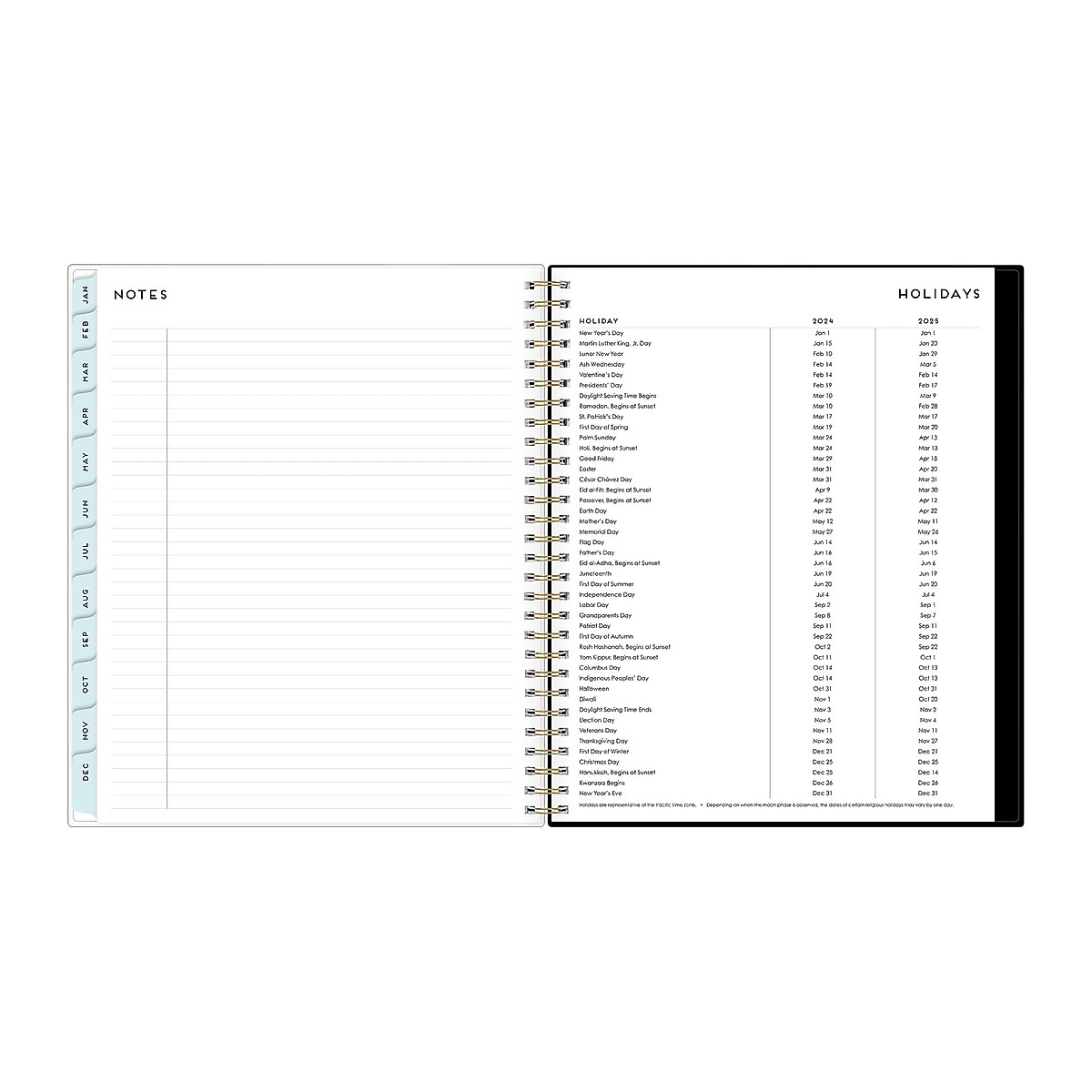 Blue Sky 2024 Monthly Planner, January - December, 8" x 10", Clear Pocket Cover, Wirebound, Baccara Dark (110216-24)