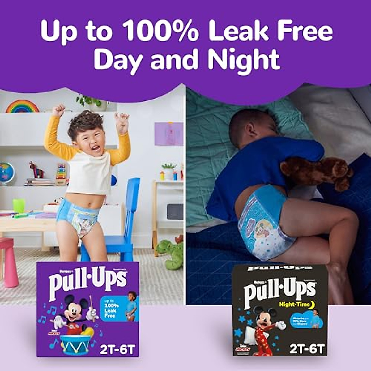 Pull-Ups Boys' Potty Training Pants, Size 4T-5T Training Underwear (38-50 lbs), 17 Count