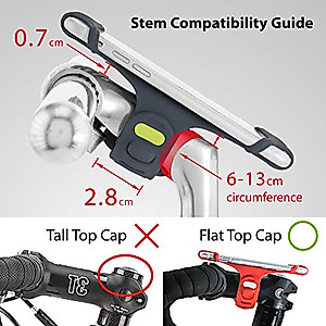 【Bone】 Bike Phone Mount, Universal Bicycle Stem Handlebar Cell Phone Holder for 4 to 6 Inch Smartphone (Bike Tie Pro-Dark Blue)