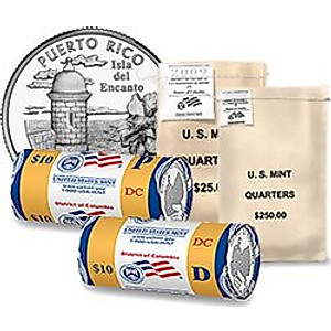 2009 Puerto Rico Quarter Two Roll Set R64 P/D US Mint 80 BU Coins