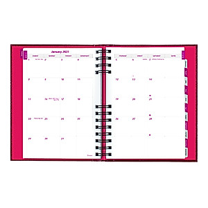 Brownline 2023 CoilPro Daily/Monthly Planner, Untimed Journal, 12 Months, January to December, Twin-Wire Binding, 8.25" x 5.75", Bright Red (CB389C.RED-23)