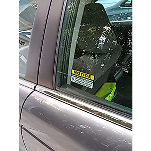 TOTOMO (Set of 8) Notice Audio and Video Recording Consent Stickers - 3" x 1.5" Self Adhesive Signs (4pc Front Adhesive & 4pc Back Adhesive Stickers) Dashcam Warning Decal