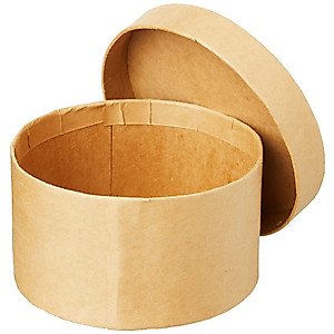Glorex Round Cardboard Storage Box – Natural – 10 x 10 x 5.5 cm