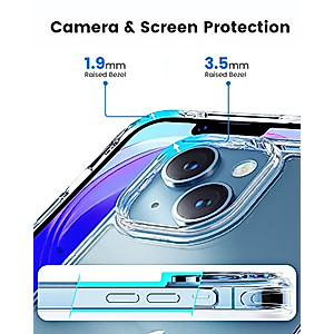 Mkeke Designed for iPhone 14 Plus Case Clear, [Non Yellowing] [Military Grade Protection] Shockproof Slim Case for iPhone 14 Plus 6.7 inch 2022