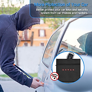 Boczif RFID Shielding Bag, Car Key FOB Cage Protector, RFID Signal Blocking Bag Shielding Cage Pouch Wallet Case for Cell Phone Privacy Protection, Anti-Spying Pouch, Anti-Tracking Case (Large)