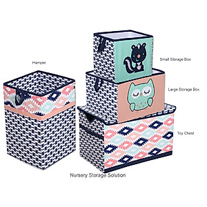 Bacati Aztec Emma Girls Fabric Memory/Memo Photo Bulletin Board, Coral/Mint/Navy