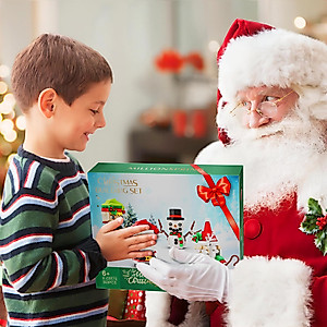Christmas Building Blocks Santa Claus,Snowman,Elf and Gnome Building Bricks headz Toys Ornaments Compatible for Lego for Kids 6+(563pcs)