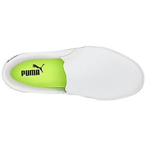 Puma Golf Women's Tustin Fusion Slip-ON Golf Shoe, Puma White-Puma White, 8
