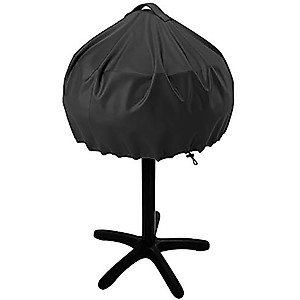 NUPICK Grill Cover for George Foreman 15-Serving GGR50B, GFO3320, GFO240 Electric Grill, Easy Take Off Handle Design, All Weather Resistant Small Round Grill Cover