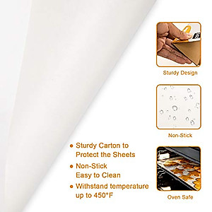 SMARTAKE Parchment Paper, 2 Rolls 15 in x 164 ft (410 Sq. Ft) Non-Stick Baking Parchment Roll, Baking Pan Liner for Kitchen, Air Fryer, Steamer, Cooking Bread, Cookies and More, White