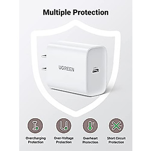 UGREEN 30W USB C Wall Charger - PD Fast Charger USB-C Power Adapter Compatible for MacBook Air, iPhone 14/14 Pro/13 Pro/13 Pro Max, Galaxy S22 Ultra/S21/S20, iPad Mini/Pro, Pixel 6, Airpods