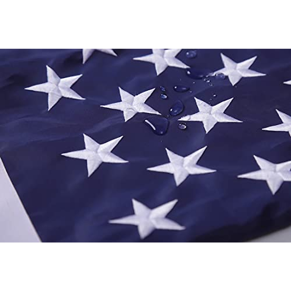 This 3x5 ft American Flag Outdoor The Strongest, Longest Lasting, 3x5 ft. 100% Made in USA Embroidered Stars Sewn Stripes Brass Grommets Foot Heavy Duty Nylon…