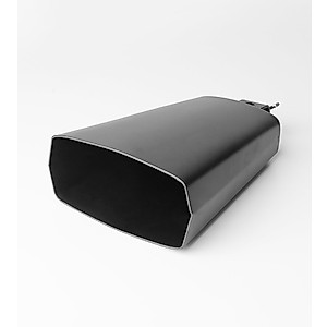 Vangoa 6 inch Metal Steel Cow Bells Noise Makers Hand Percussion Cowbell with Stick for Drum Set, Black