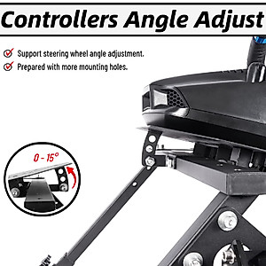 Minneer Youth X PRO Racing Wheel Stand Height Adjustable with Shifter Upgrade fit for Logitech G25,G27,G29,G920,G923Thrustmaster TMX, Gaming Steering Simulator Cockpit Wheel and Pedals Not Included