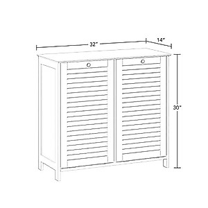 Ellsworth Double Tilt-Out Laundry Hamper, White