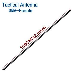2 Pack 42.5-Inch Length ABBREE SMA-Female Dual Band 144/430Mhz Foldable CS Tactical Antenna for GMRS Radio Baofeng Walkie Talkie UV-5R UV-82 BF-888S BF-F8HP Ham CB Two Way Radio Transceiver(42.5in)