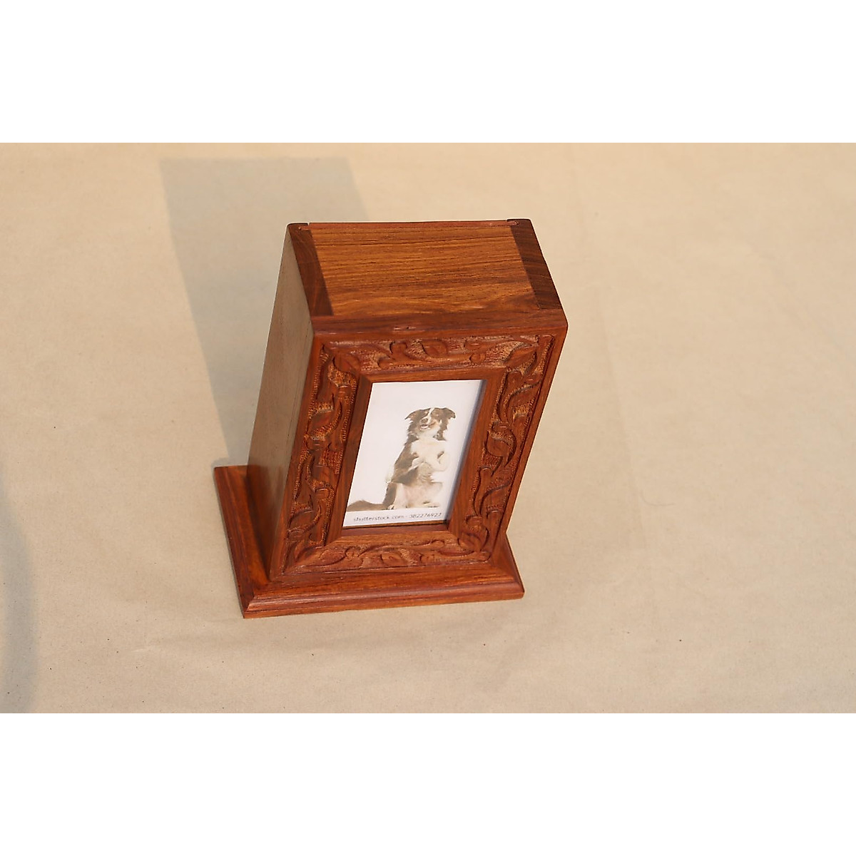 Rosewood Photo Frame Urns for Pet Ashes | Wood Cremation Urns | Decorative Urns | Funeral Urns | Handmade Urn for Cat and Dog | Keepsake Urns | Burial Urns with Bottom Opening System