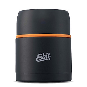 Esbit Stainless Steel Vacuum Food Jug with Double-Wall Insulation, Pressure Release and Bowl Lid - 0.5 Liter