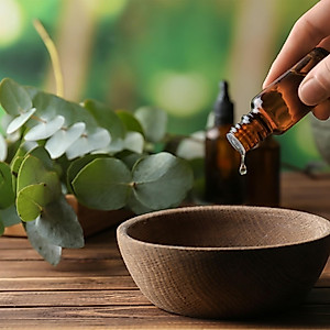 PATIKIL 1ml Essential Oil Bottles, 20 Pack Clear Glass Bottles with Orifice Reducer Sample Vial Octagon Screw Cap Storage Vials Container, Black