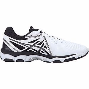ASICS Women's Gel-Netburner Ballistic Volleyball Shoe, White/Black/Silver, 6.5 M US
