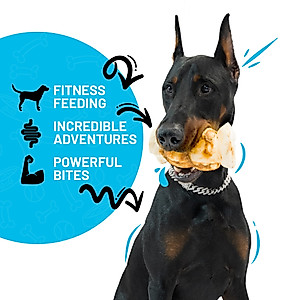 Sitka Farms Beef Cheek Rolls Chicken Breast Basted 5-6" - 4 Count - Extra Thick Dog Chew Bones No Hide - Long Lasting Dog Toy - Healthy Teeth and Gums for Small Medium and Large Dogs